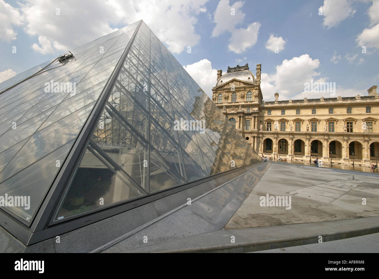 Louvre pyramid top view hi-res stock photography and images - Alamy