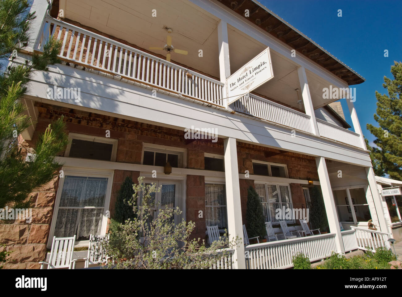 Texas Fort Davis Hotel Limpia Stock Photo - Alamy