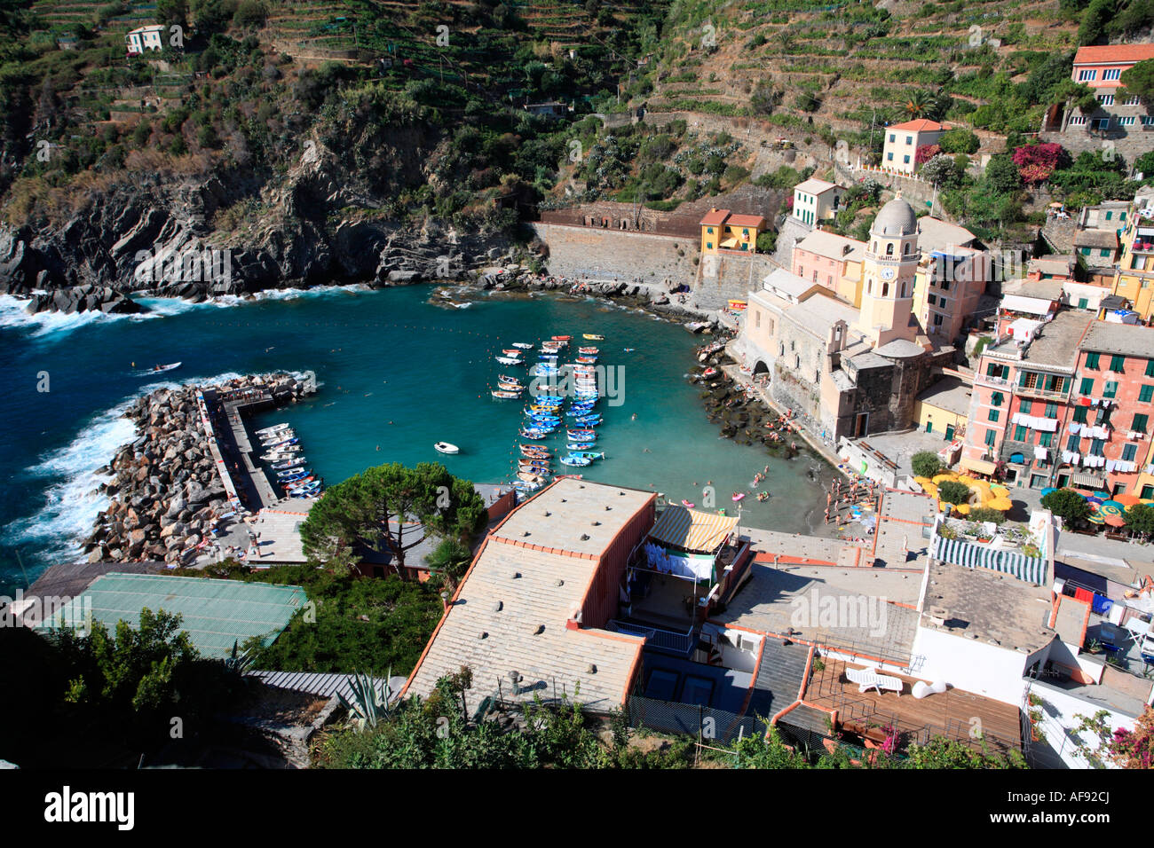 Vernazza harbour, Cinque Terre, Italy Stock Photo - Alamy