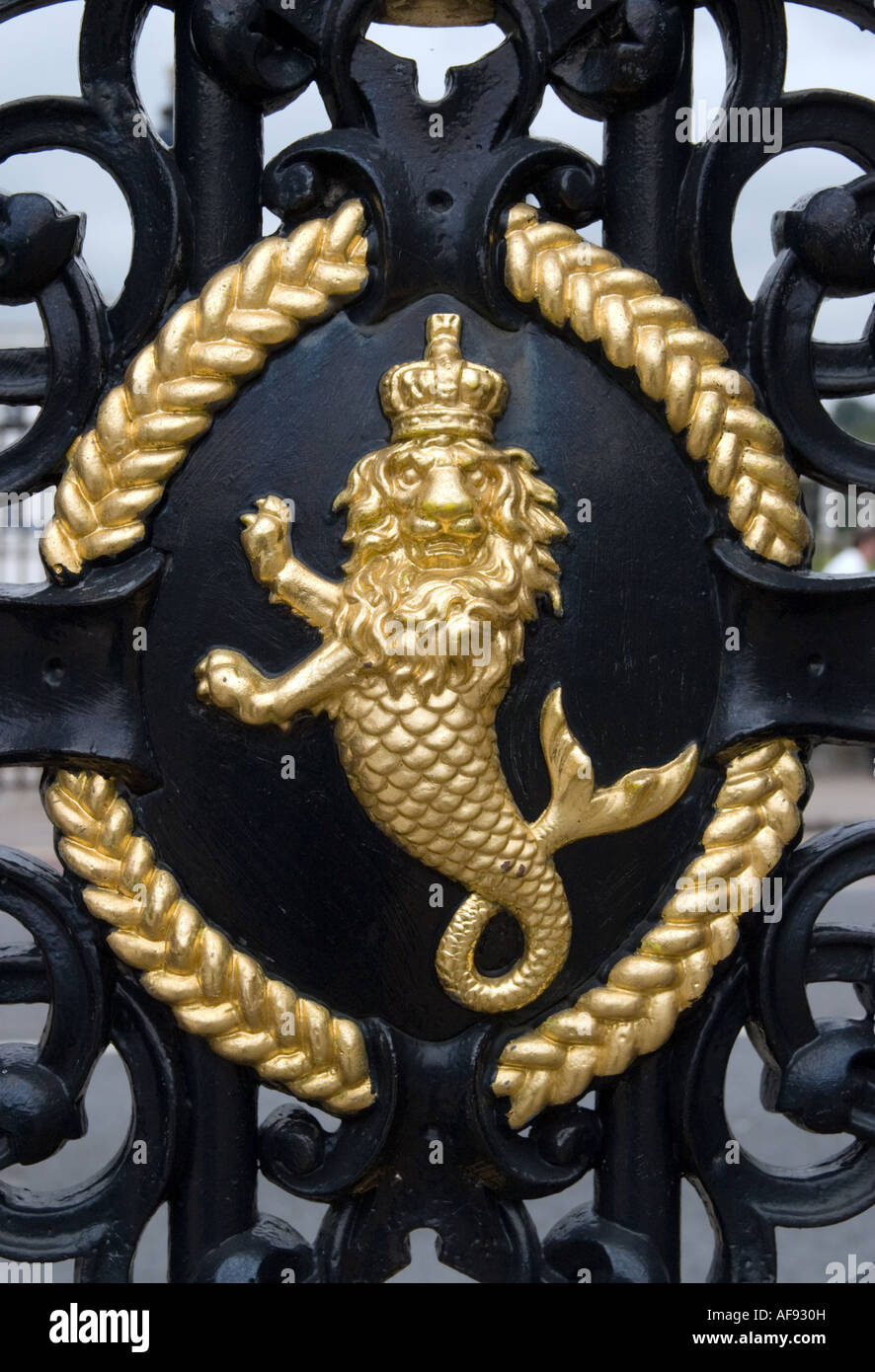 Nautical Detail on Gate of the Old Royal Naval College, Greenwich Stock ...