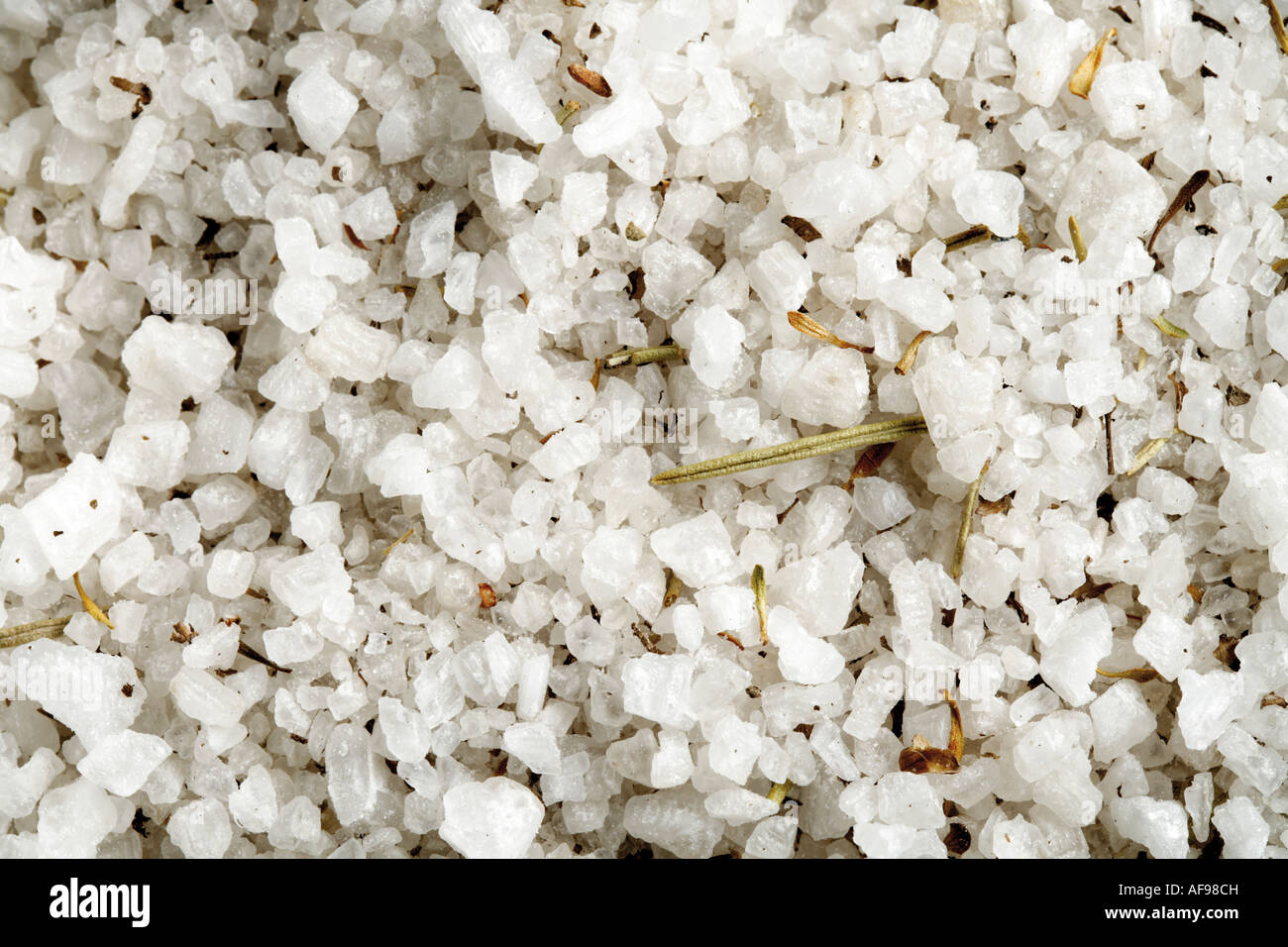 Herb-flavoured sea salt, close-up Stock Photo - Alamy