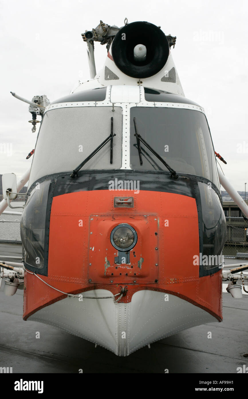 Sikorsky HH 52 Sea Guardian helicopter on display on the flight deck at ...