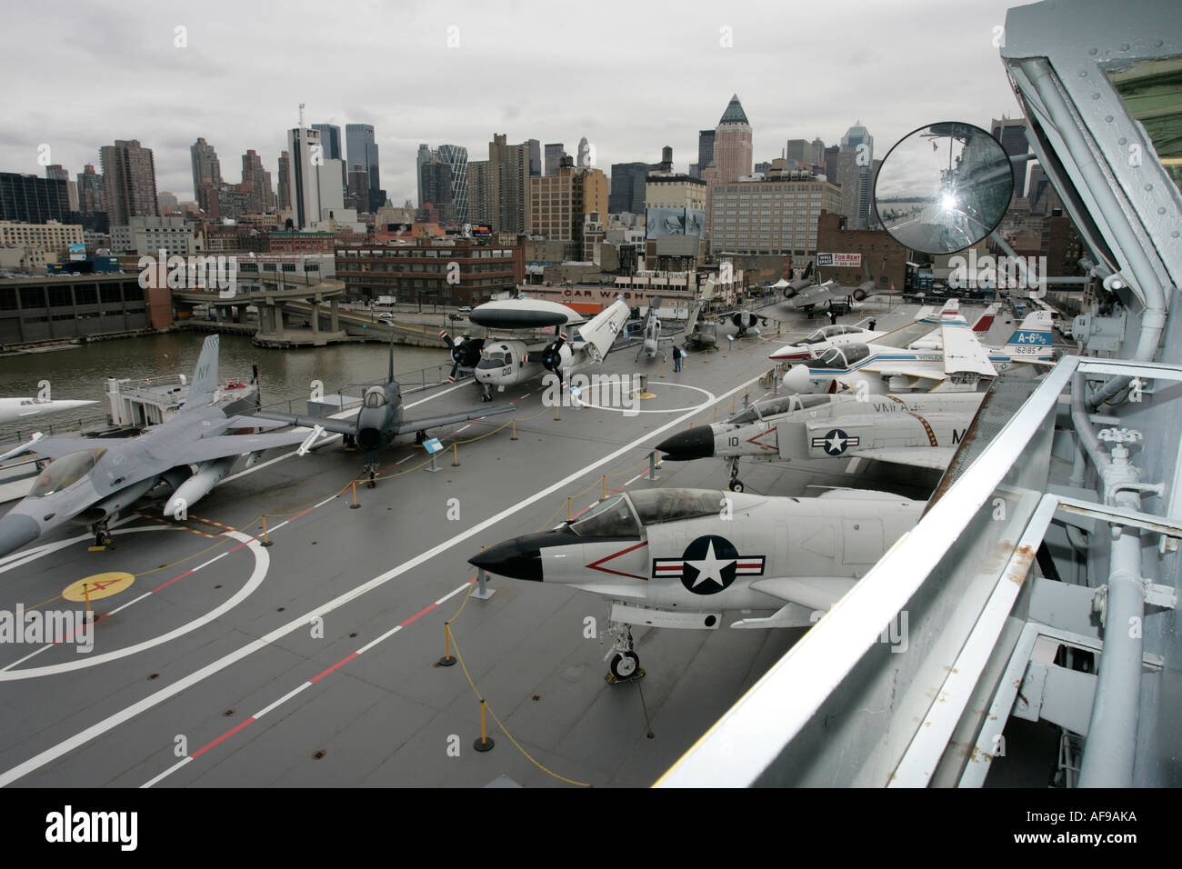 view from the bridge of the USS Intrepid at the Intrepid Sea Air Space ...