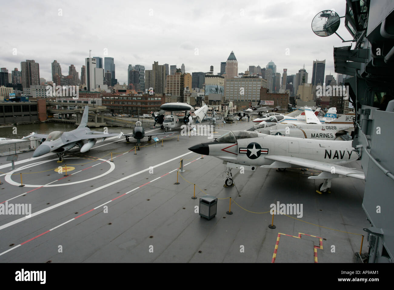 view from the bridge of the USS Intrepid at the Intrepid Sea Air Space ...