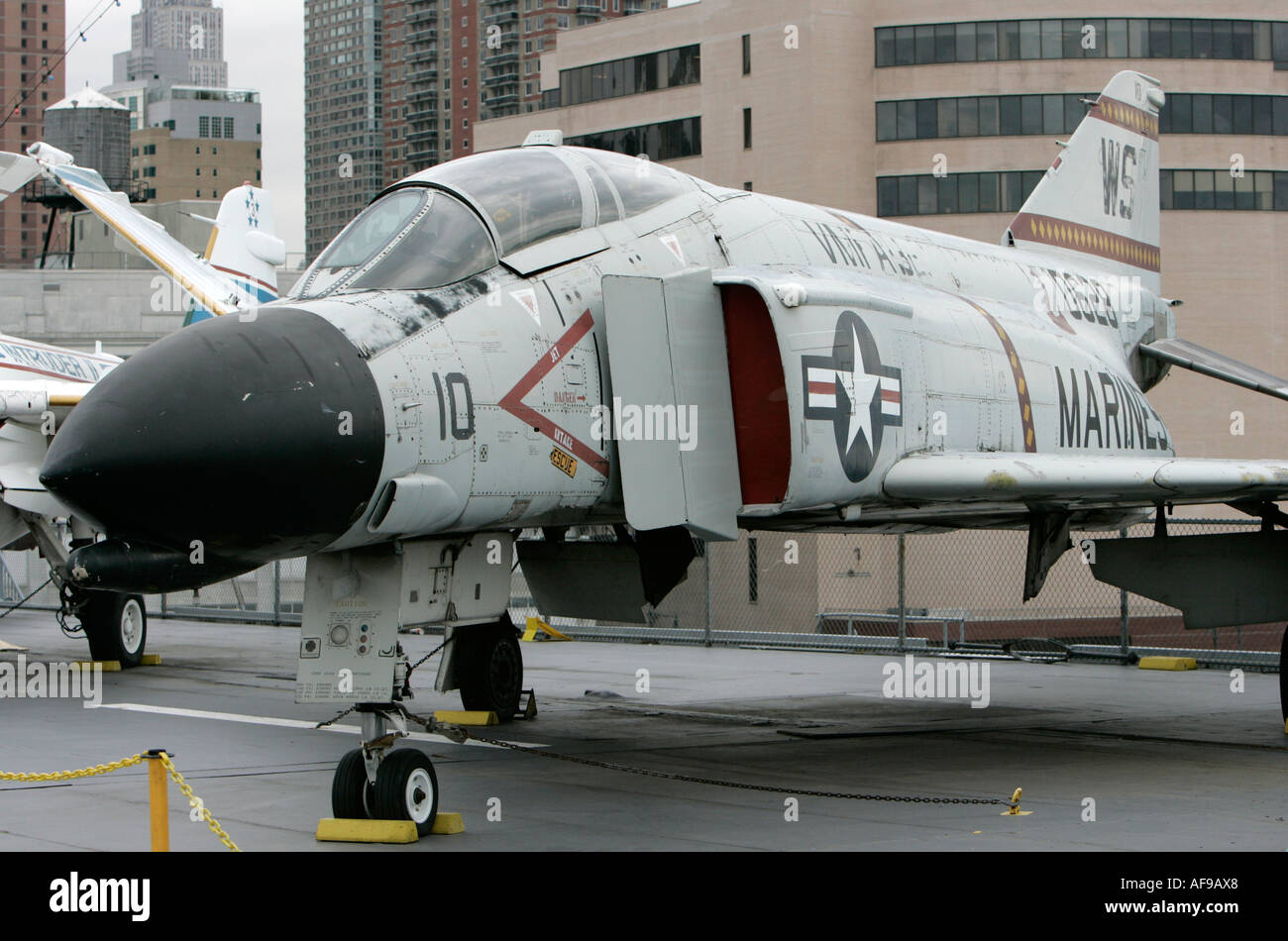 McDonnell F 4N Phantom on the flight deck USS Intrepid at the Intrepid ...