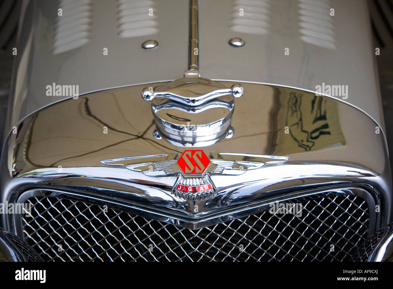 A close up of an immaculate Suffolk SS100 Jaguar sports car. Goodwood ...