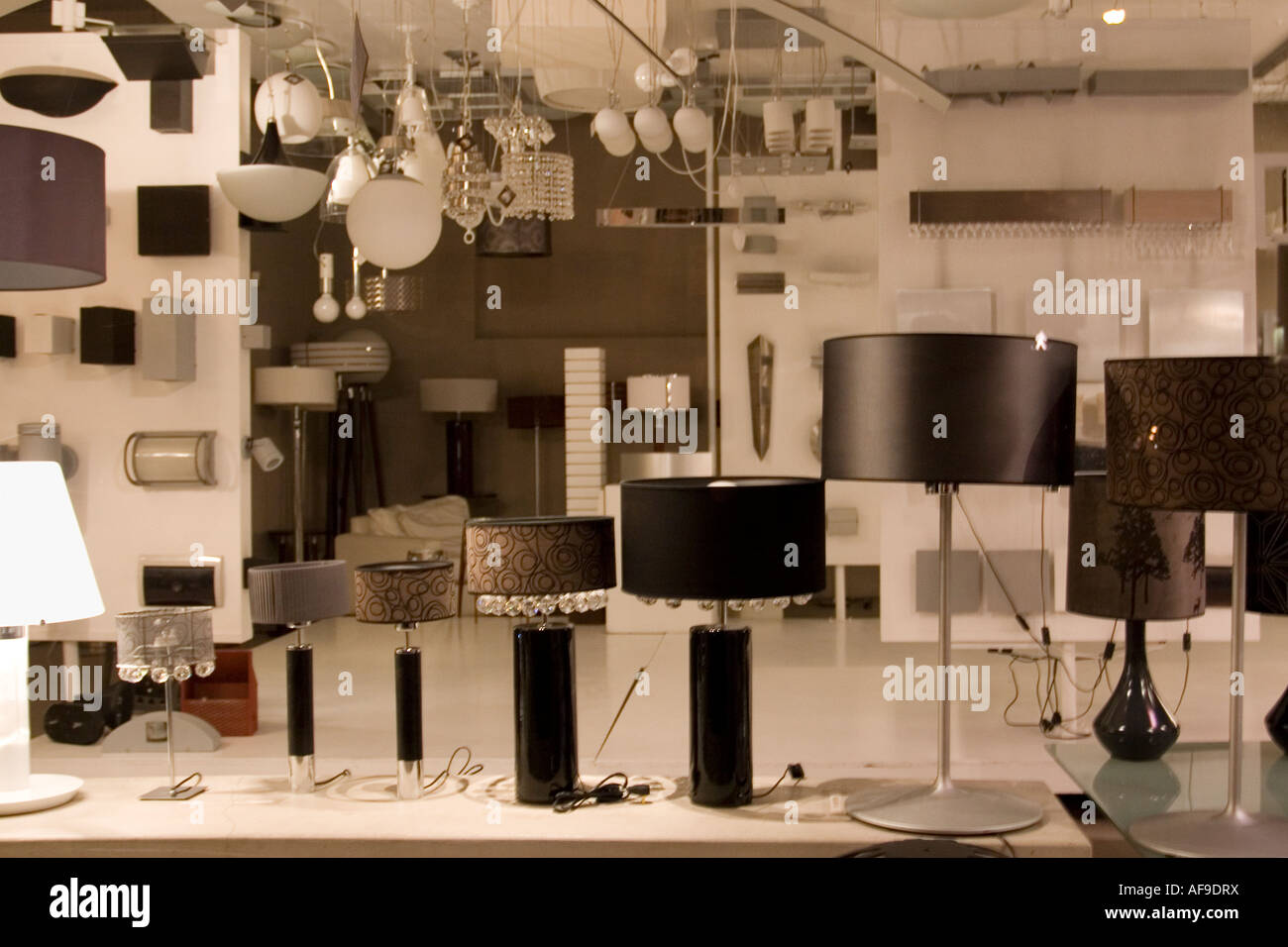 Display of Lamps Stock Photo - Alamy