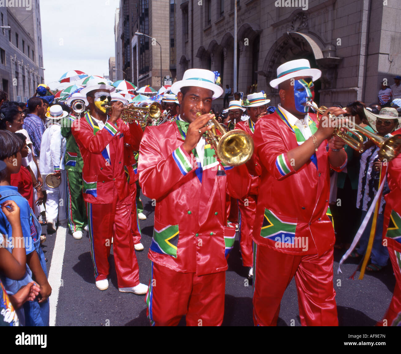 Cape Town Minstrels in action during the Coon Carnival held annually on ...