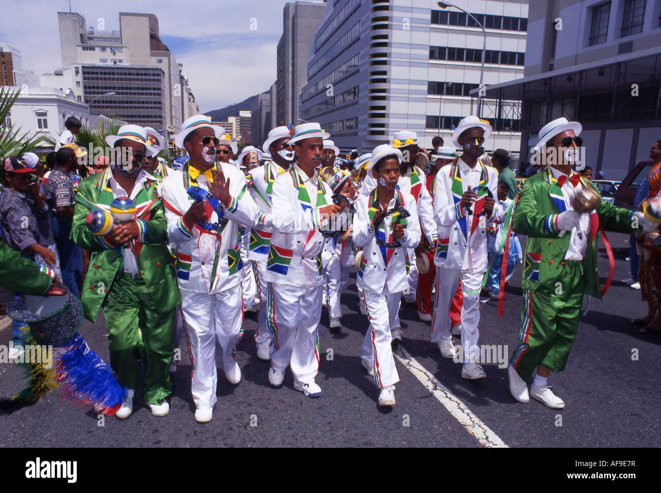 Cape Town Minstrels in action during the Coon Carnival held annually on ...