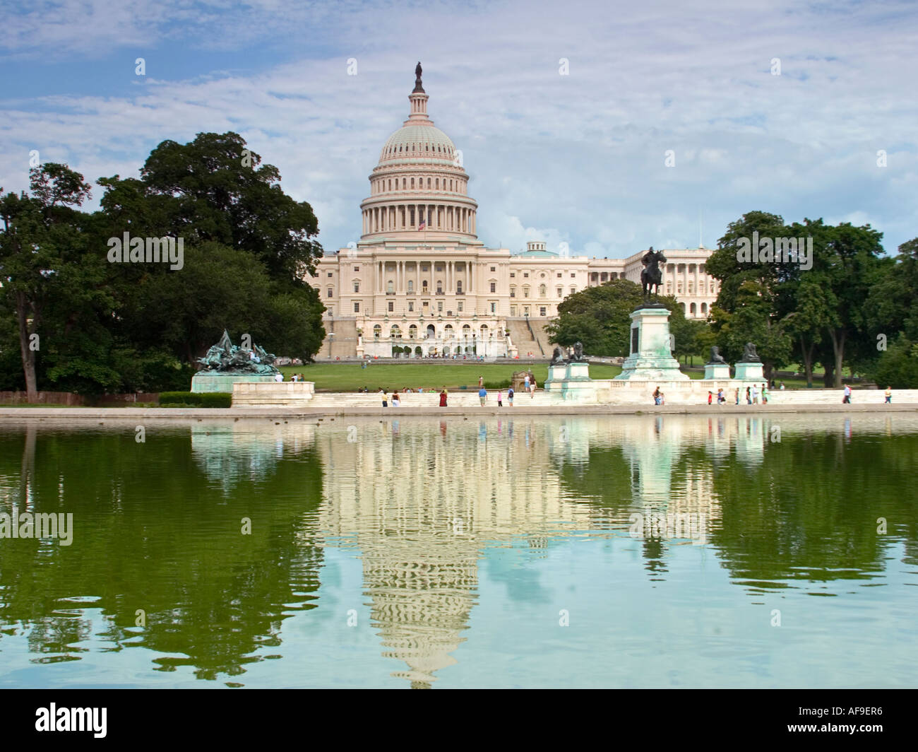 US Capitol Building and the Reflecting Pool, Washington DC Stock Photo ...