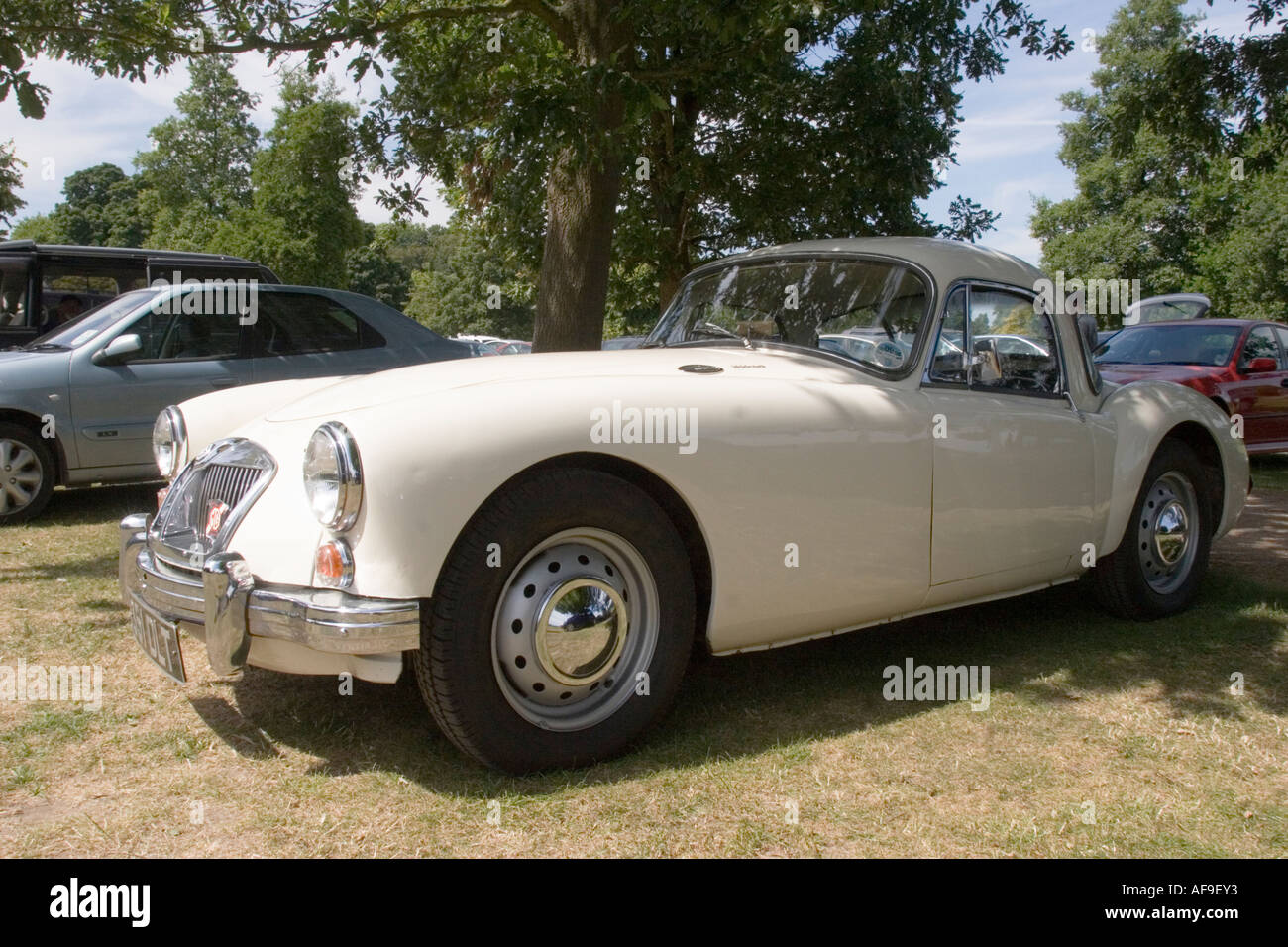 White MGA 1600 MK11 sports car Stock Photo - Alamy