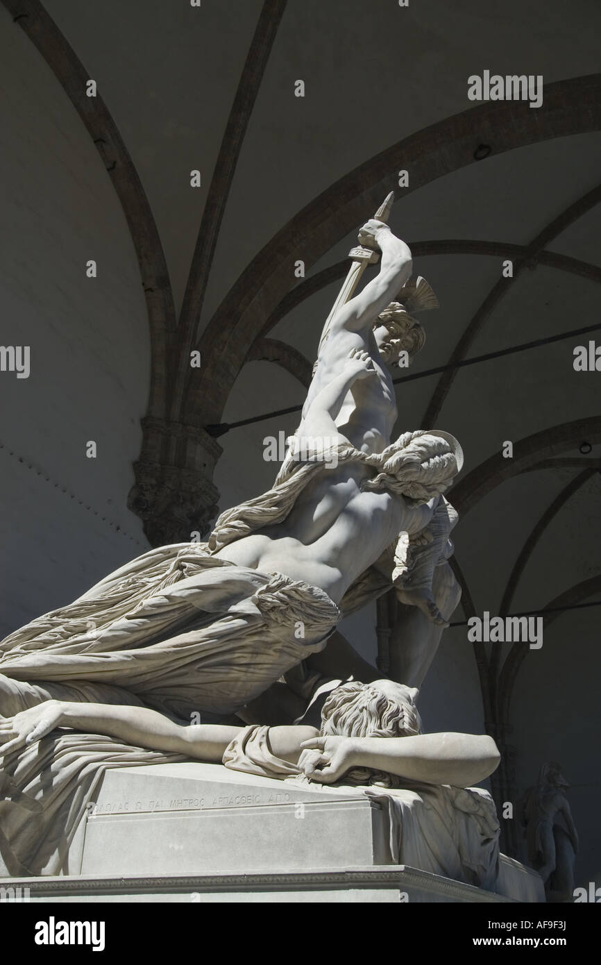 sculpture Pio Fedi Loggia della Signoria Florence Stock Photo - Alamy