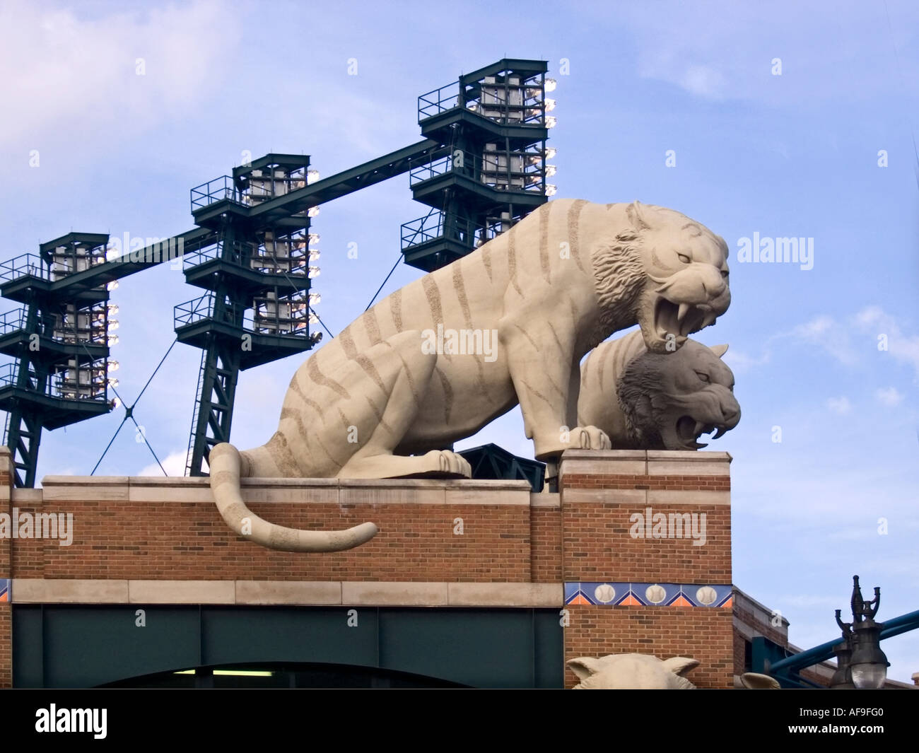 Giant tigers at Comerica Park, Detroit Stock Photo - Alamy