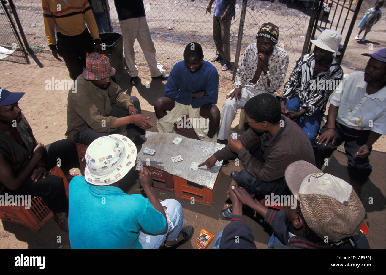 South Africa Johannesburg, Township Soweto, Men playing cards Stock ...