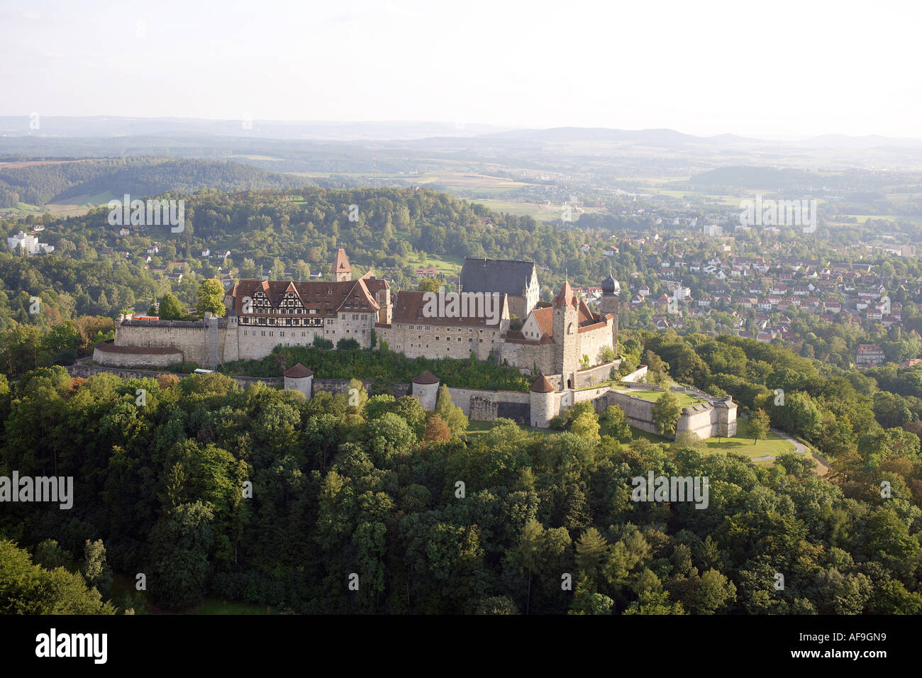 castle Veste Coburg, from the north, Germany, Bavaria, Coburg Stock ...