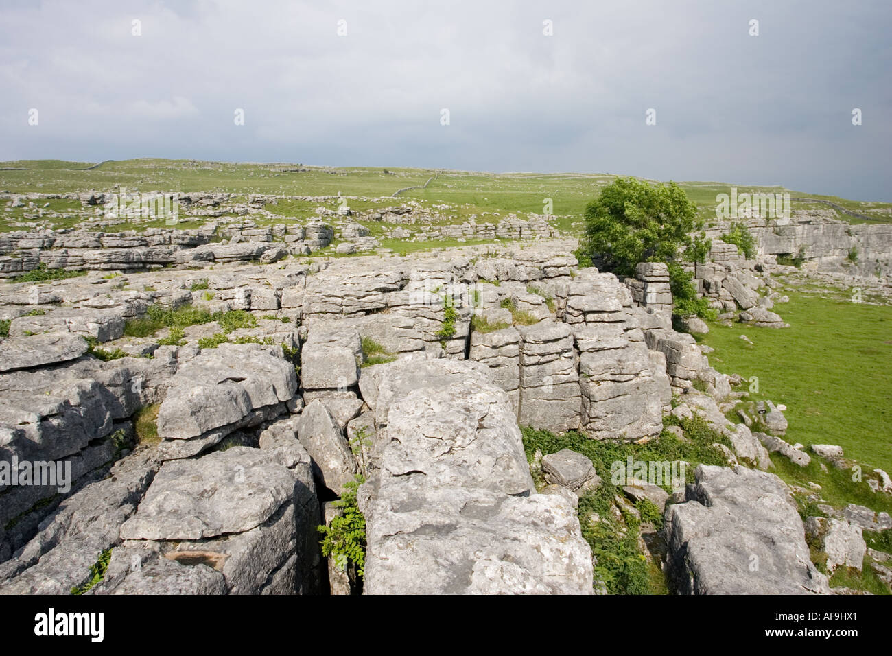 Malham Cove is a famous outcrop of curved limestone cliffs in Yorkshire ...