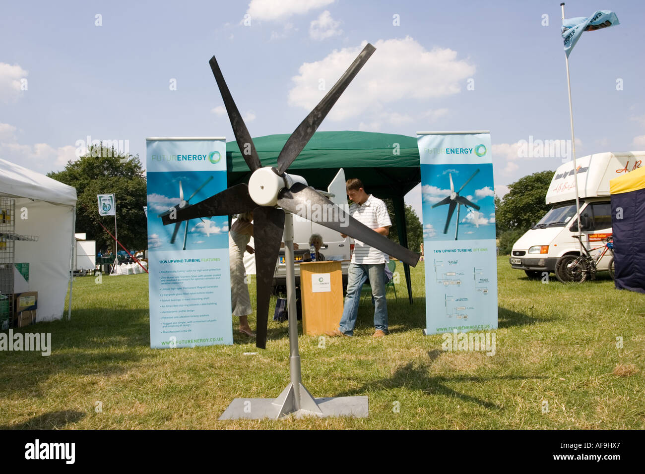 Micro wind turbine on display at Royal Show 2006 UK Stock Photo - Alamy