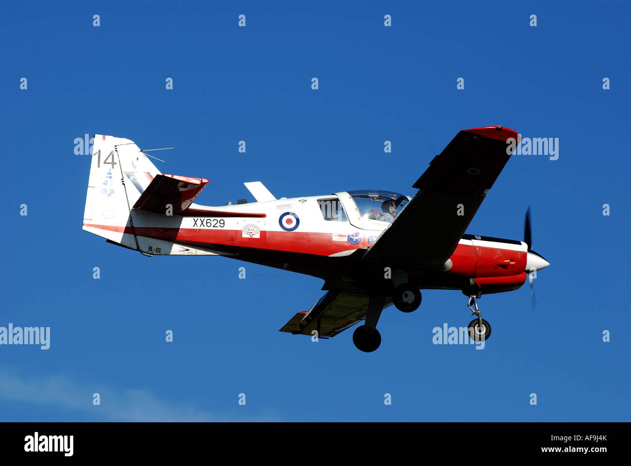 Scottish Aviation Bulldog aircraft landing at Wellesbourne Airfield ...