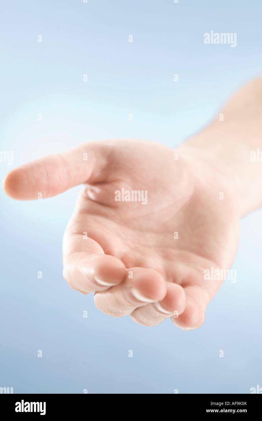 Open hand, close-up Stock Photo - Alamy