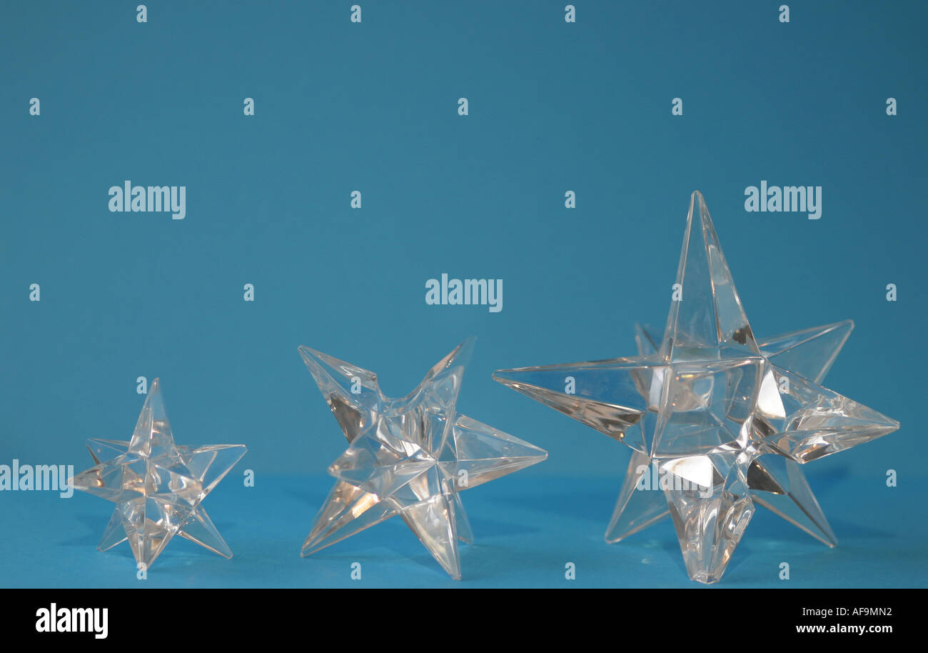 A Stock Photograph of a line of crystal stars Stock Photo - Alamy
