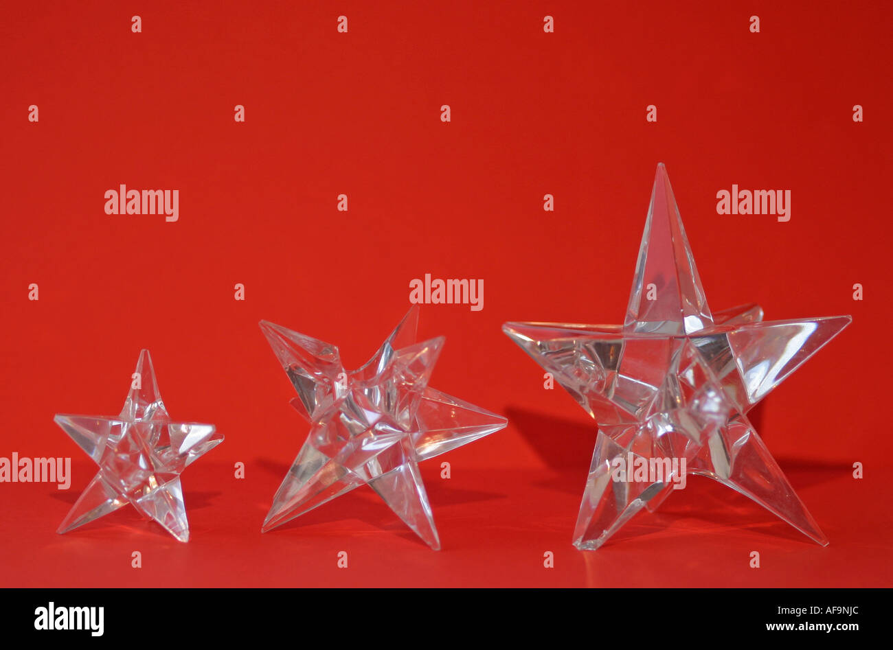 A Stock Photograph of a line of crystal stars Stock Photo - Alamy