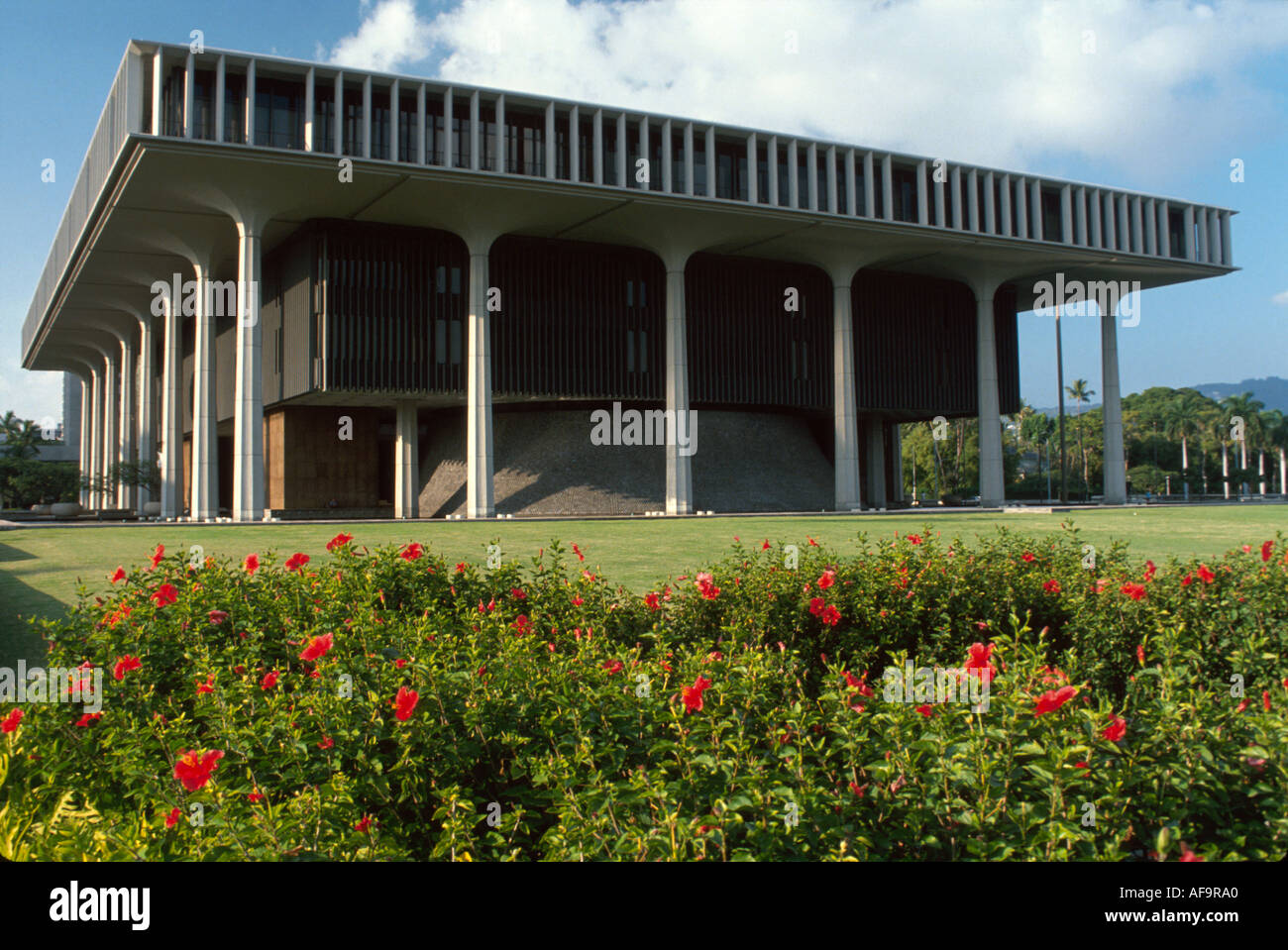 Hawaii,Hawaiian Islands,Oahu Honolulu State Capitol building,built 1969 ...