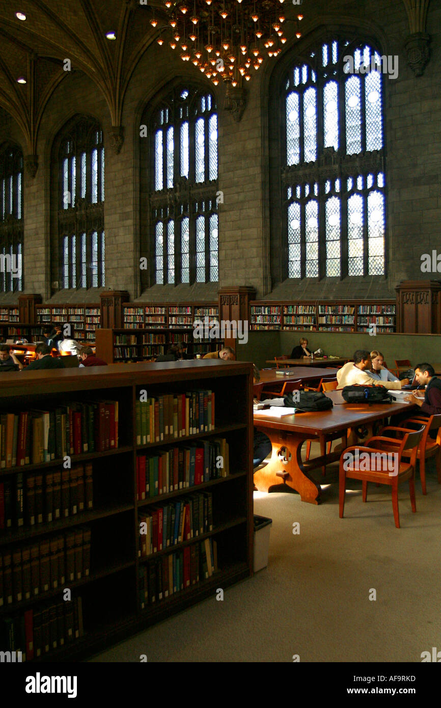 Interior view of the Harper Library on the University of Chicago campus ...