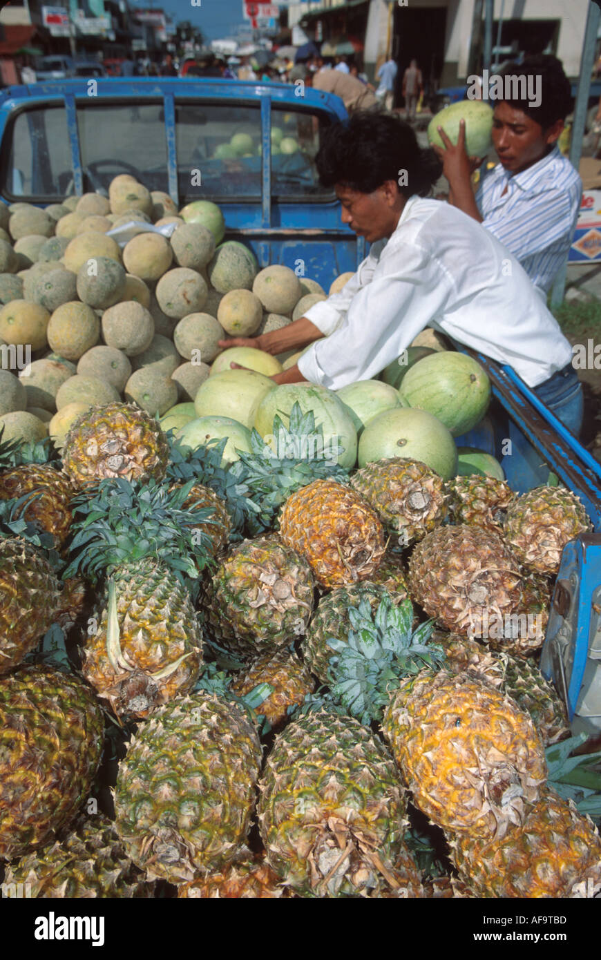 Mayan men sell locally grown pineapple hi-res stock photography and ...