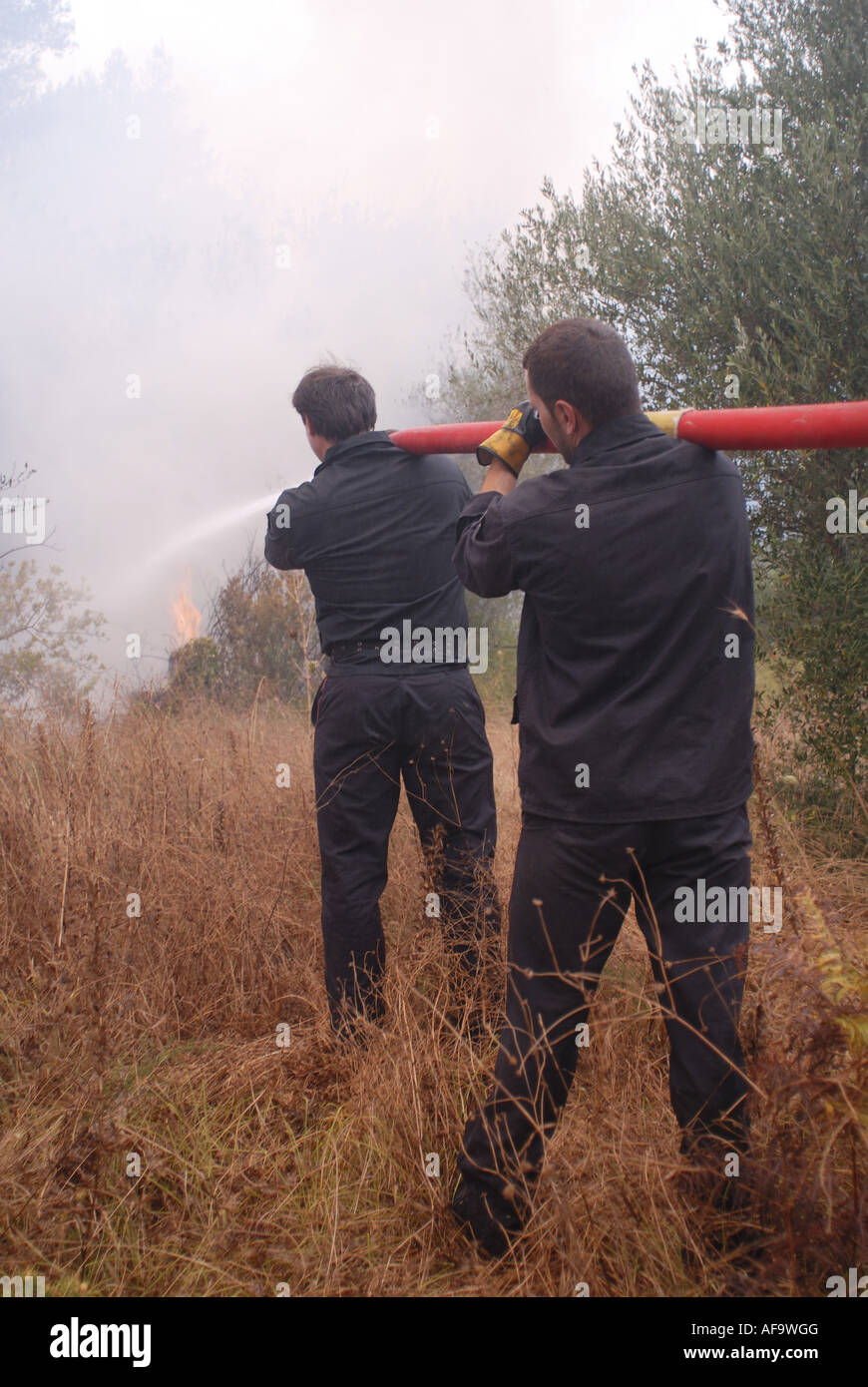 fire fighters, firemen, forest fires in Greece in summer 2007, Greece ...