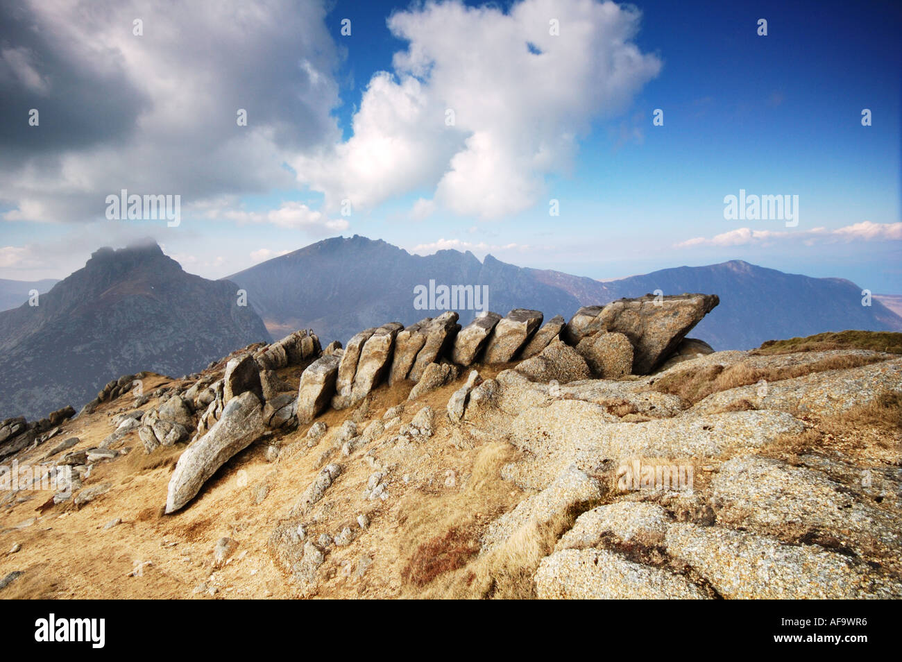 Rocks on North Goatfell, Isle of Arran, Scotland which look like a ...
