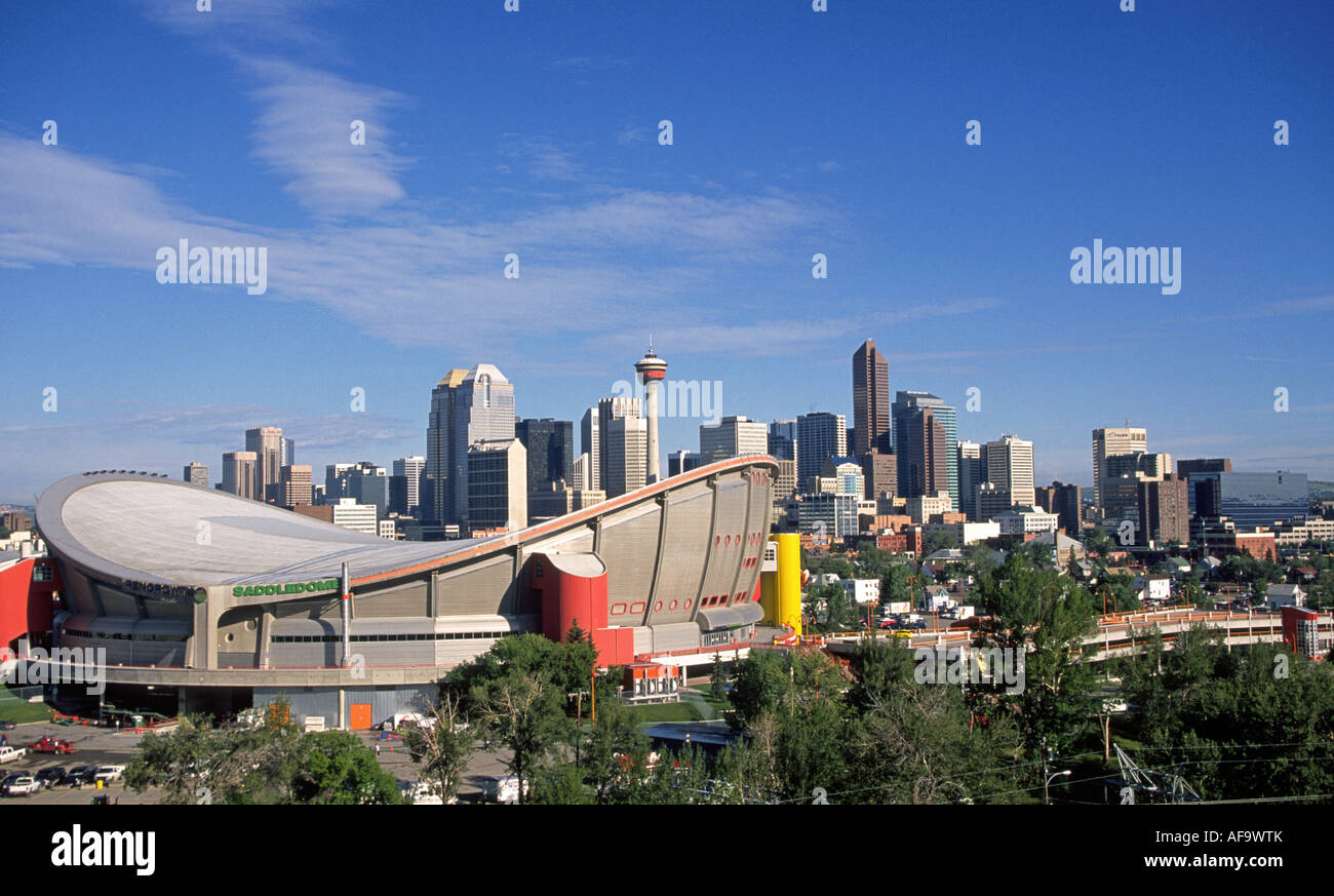 A view of the Saddledome and the skyline of Calgary Canada Capital of ...