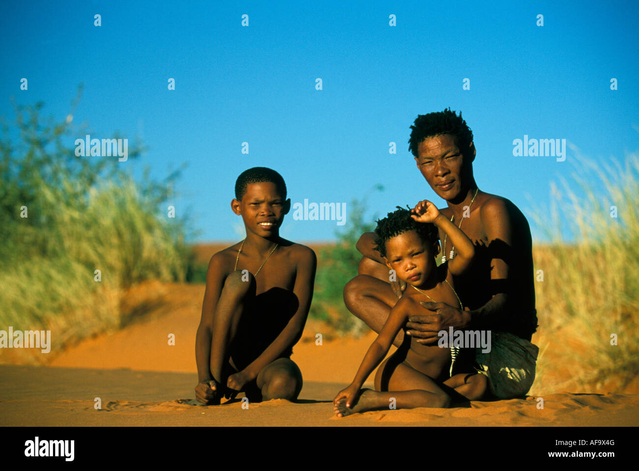 Bushman africa family hi-res stock photography and images - Alamy