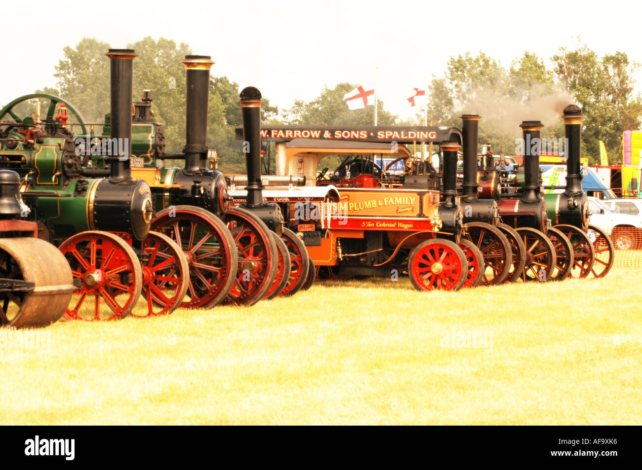 Line up vintage traction engine hi-res stock photography and images - Alamy