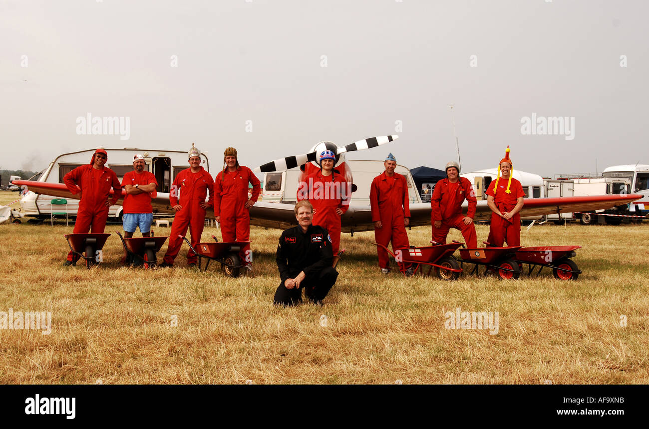 Red Barrows comedy team meet with pilot from Red Sparrows display team ...