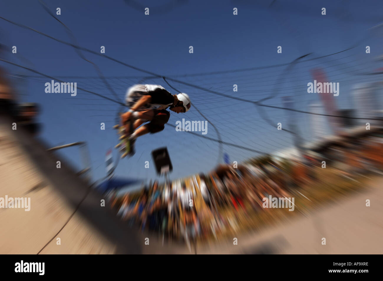 skateboarding on half pipe at the ocean festival Stock Photo - Alamy