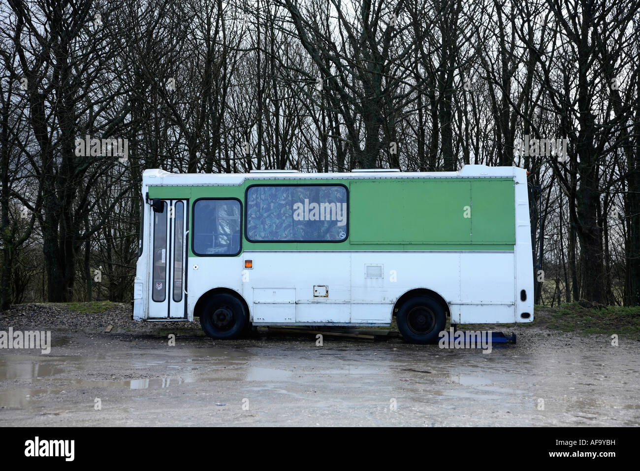Profile of a traveller bus Stock Photo - Alamy