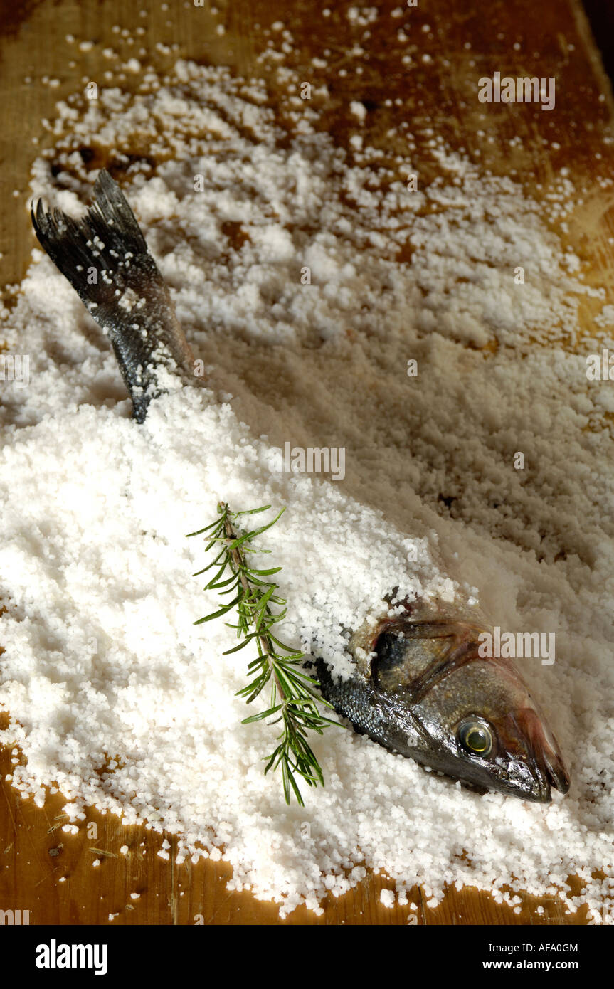Bass in salt crust hi-res stock photography and images - Alamy