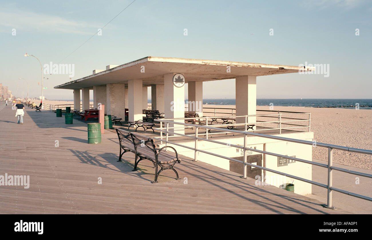 Bench on Boardwalk Stock Photo - Alamy