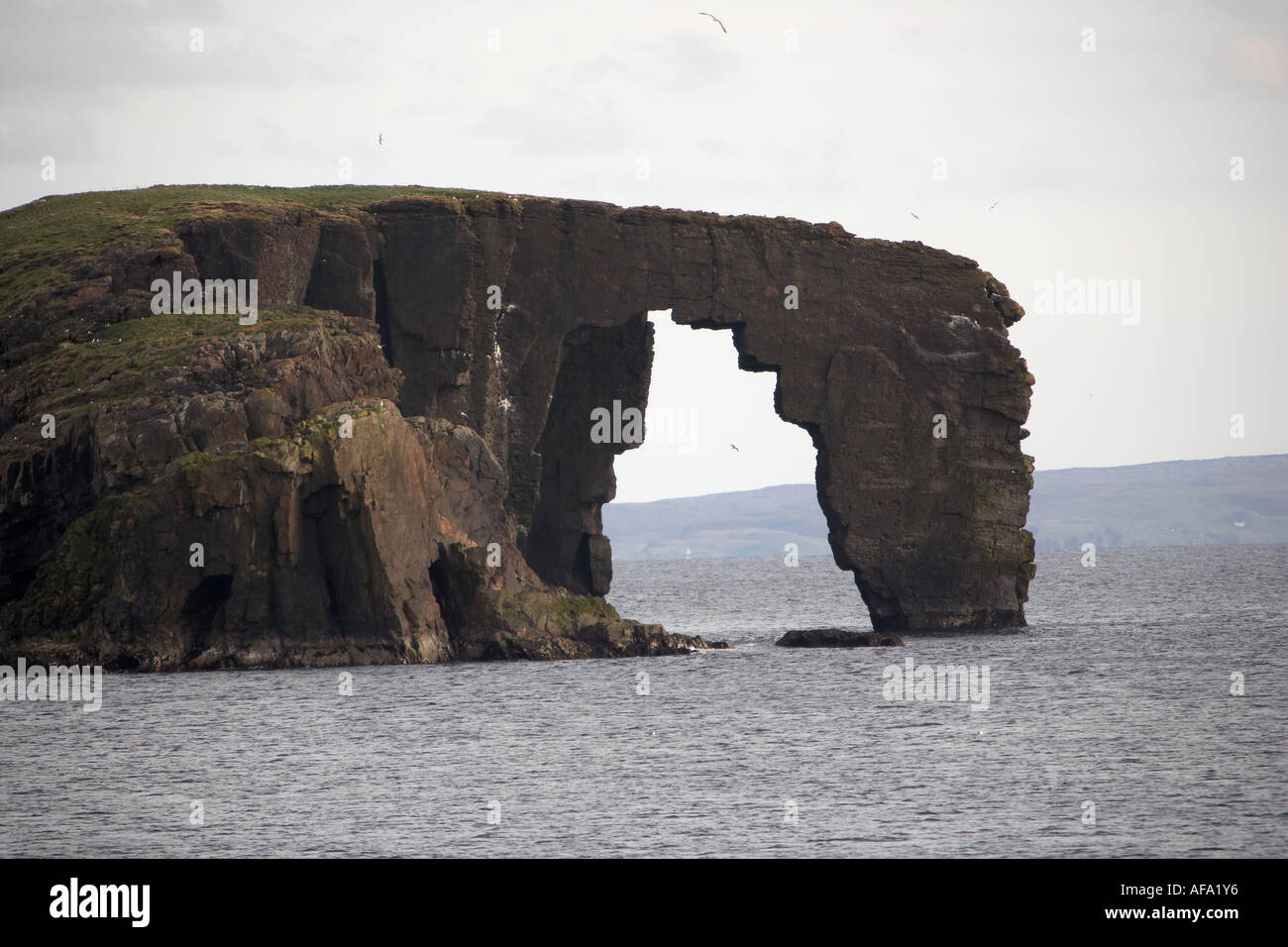 Natural rock arch on the uninhabited islet of Dore Holm Esha Ness ...