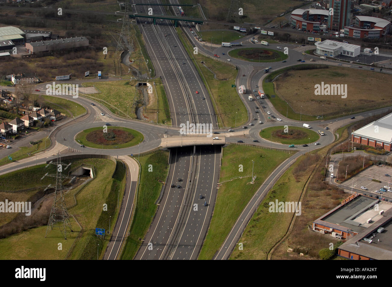 The M6 Toll road near Cannock Stock Photo - Alamy