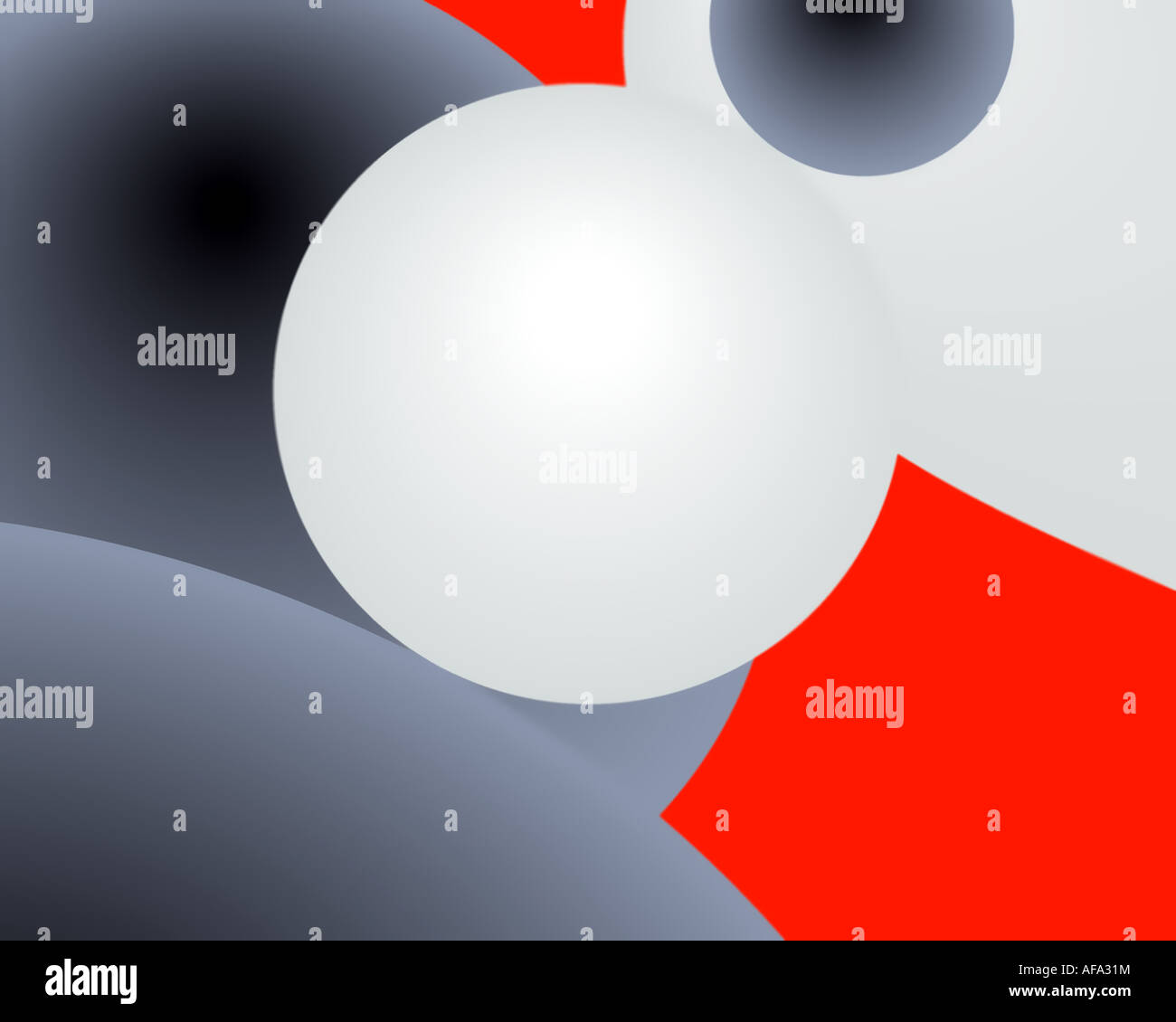 Abstract fractal image of geometric shapes in contrasting colors Stock ...