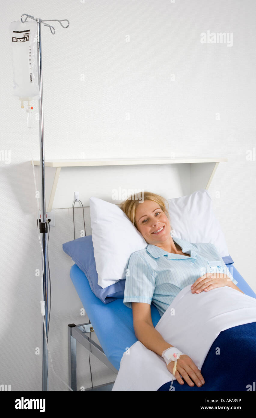 Female patient getting a drip infusion Stock Photo - Alamy