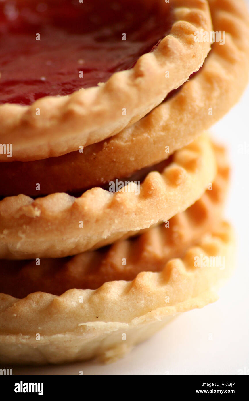 A Stack of Jam Tarts Stock Photo - Alamy