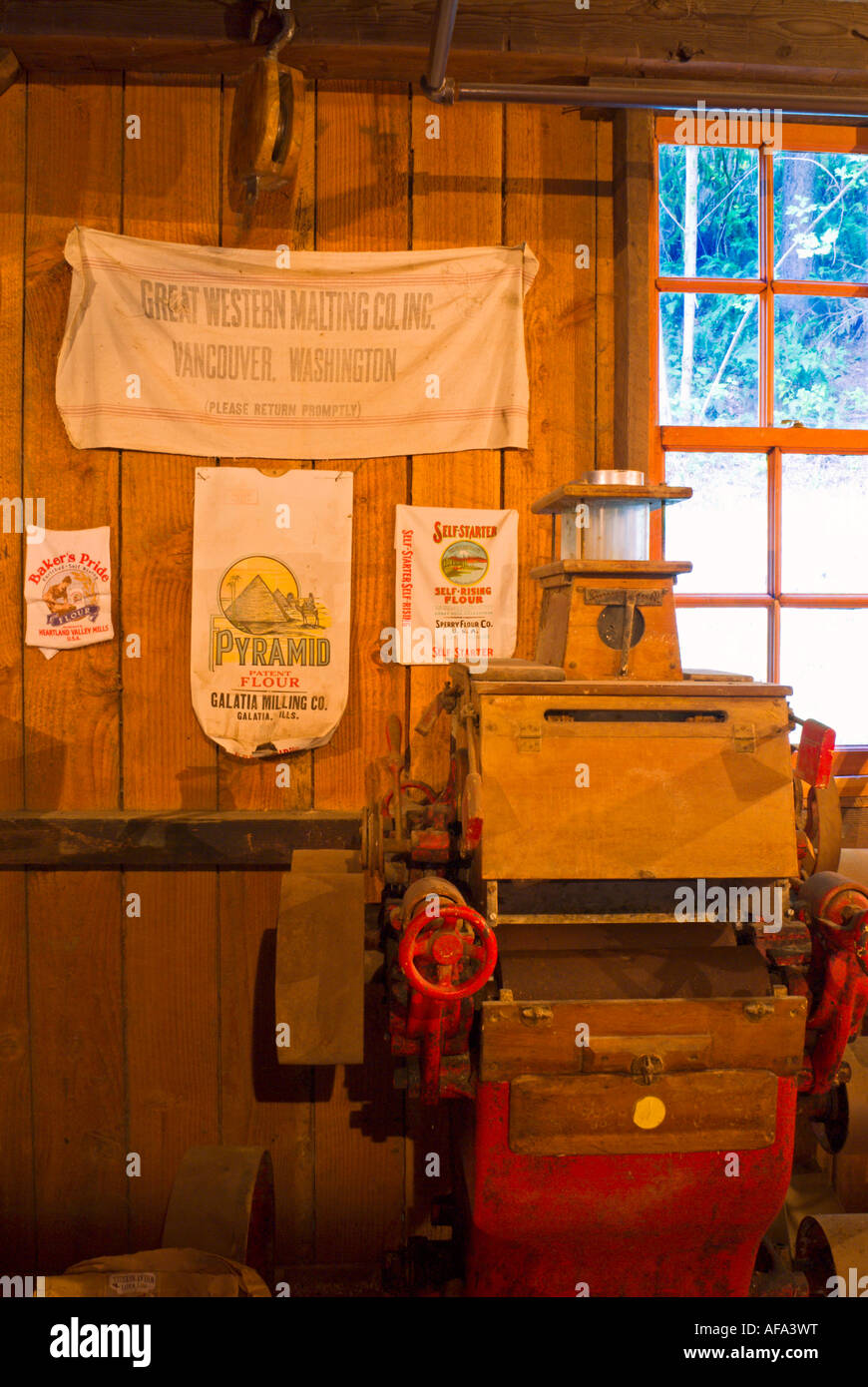 Interpretive displays inside Cedar Creek Grist Mill Clark County ...