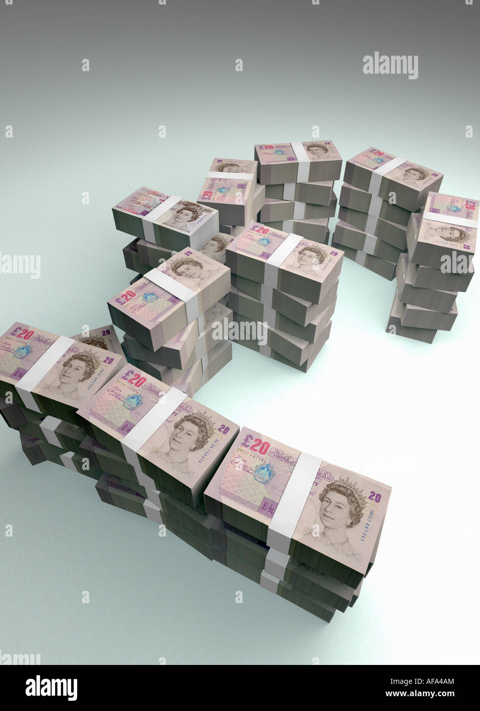 Stacks british currency notes hi-res stock photography and images - Alamy