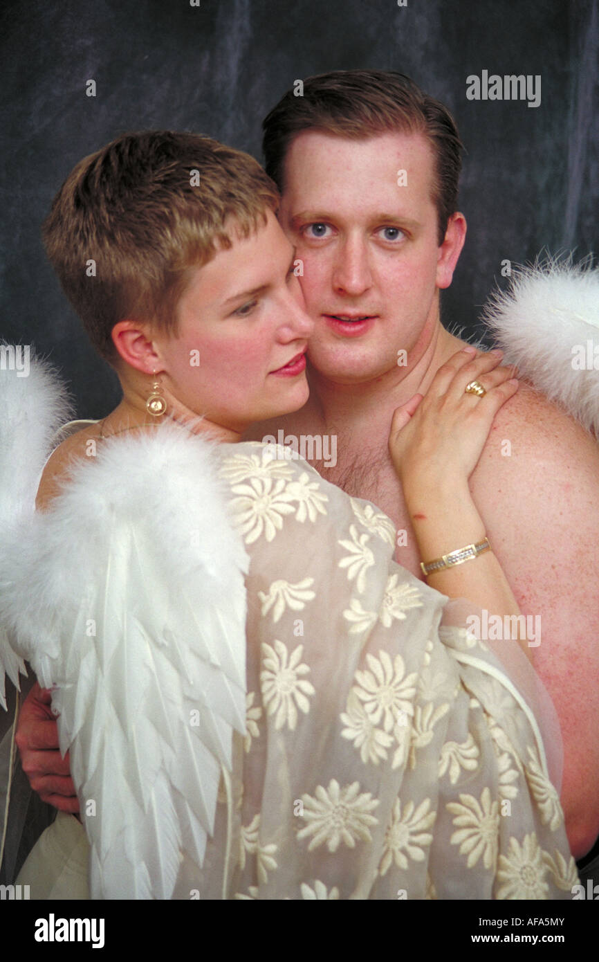 A young couple of angels. St. Paul, Minnesota Stock Photo - Alamy