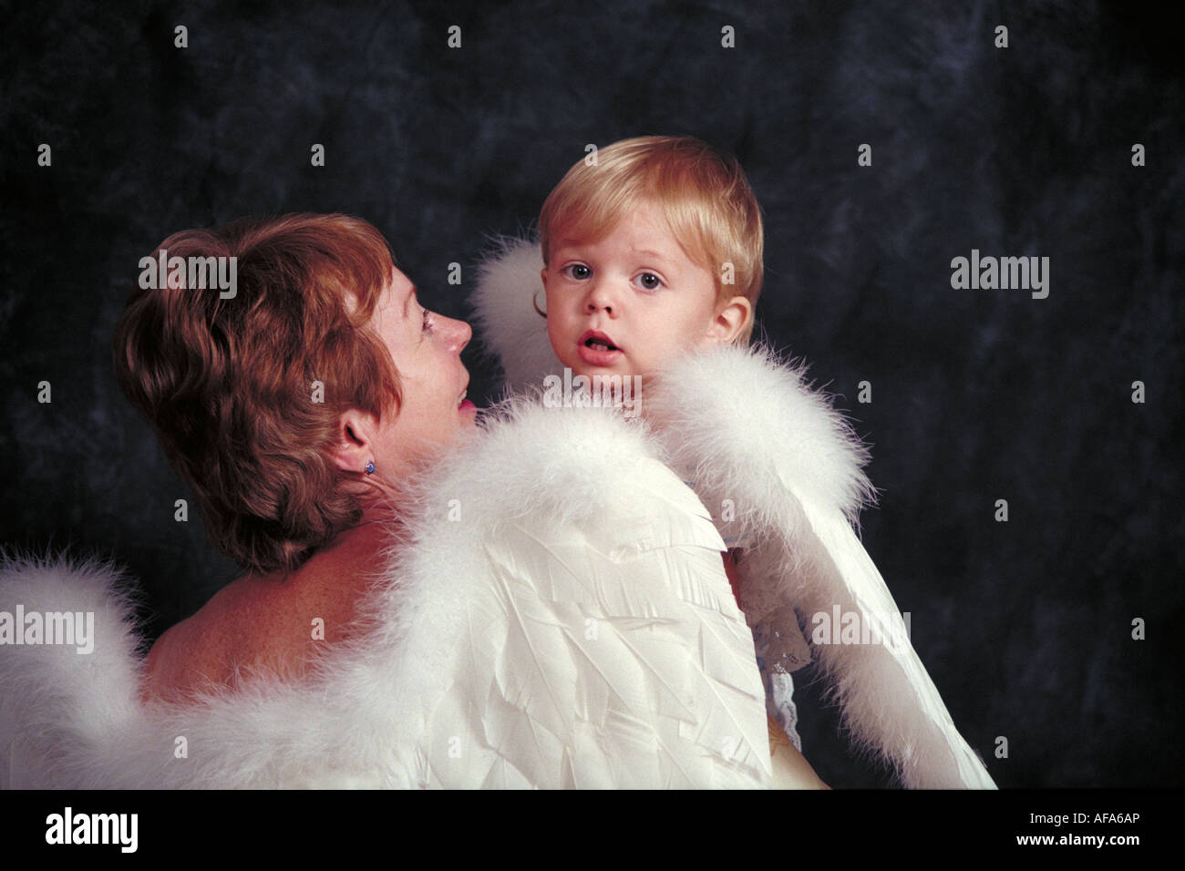 Grandma and grandson angels. St. Paul, Minnesota Stock Photo - Alamy