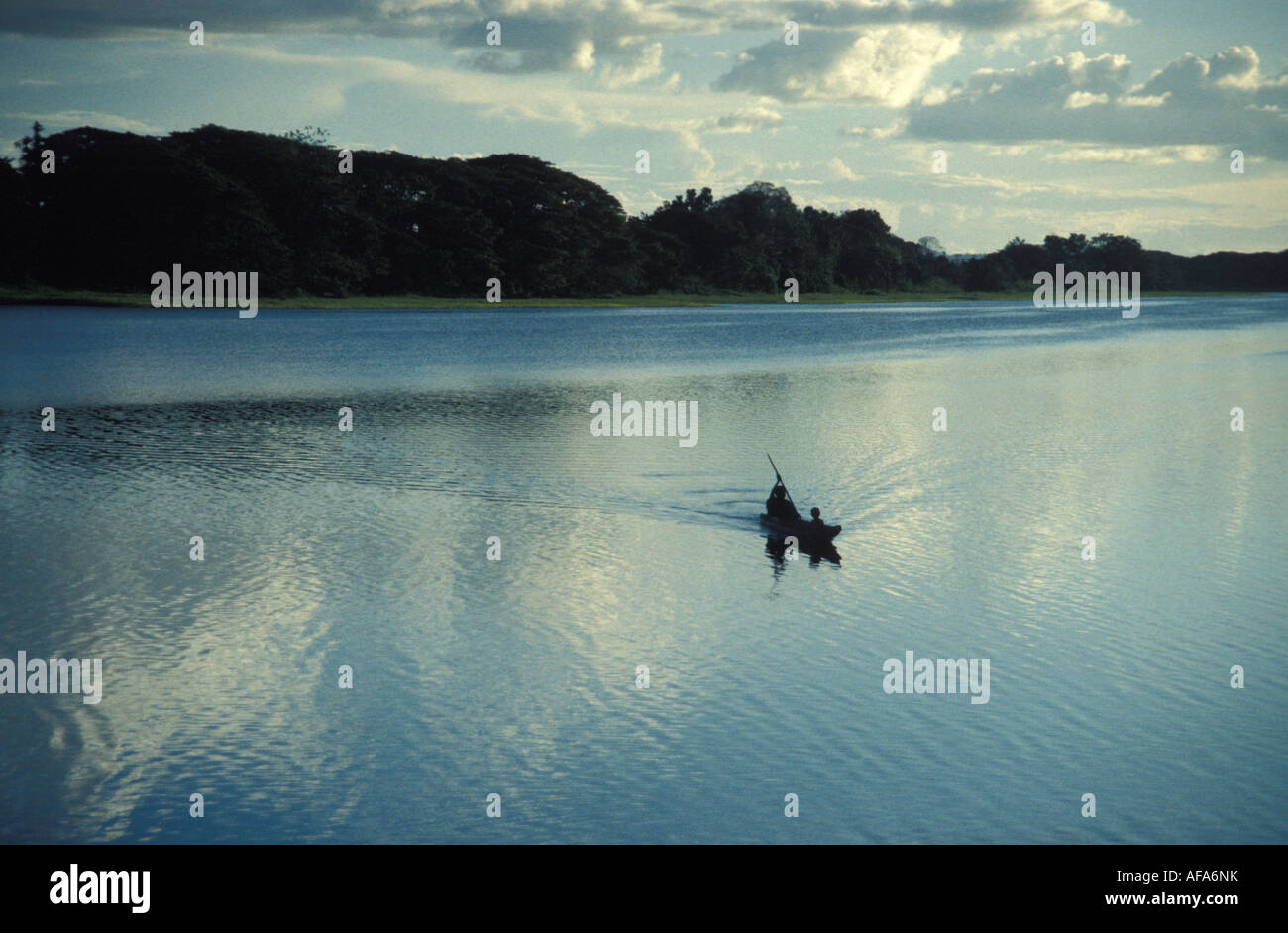 Canoe along the Sepik River Papua New Guinea Stock Photo - Alamy