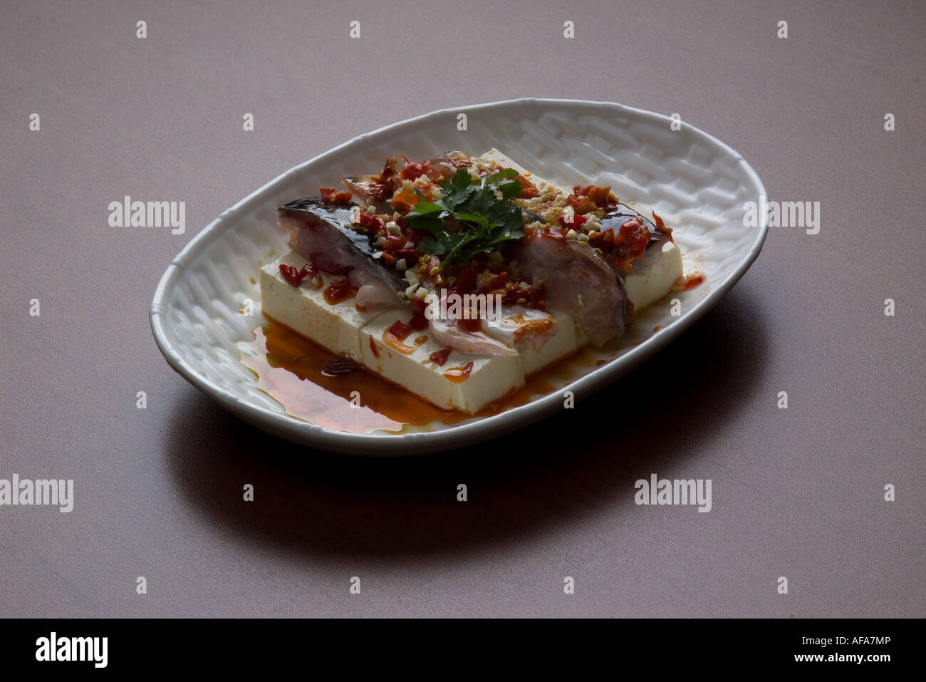 Chinese Food Spice Fish with Tofu Stock Photo - Alamy