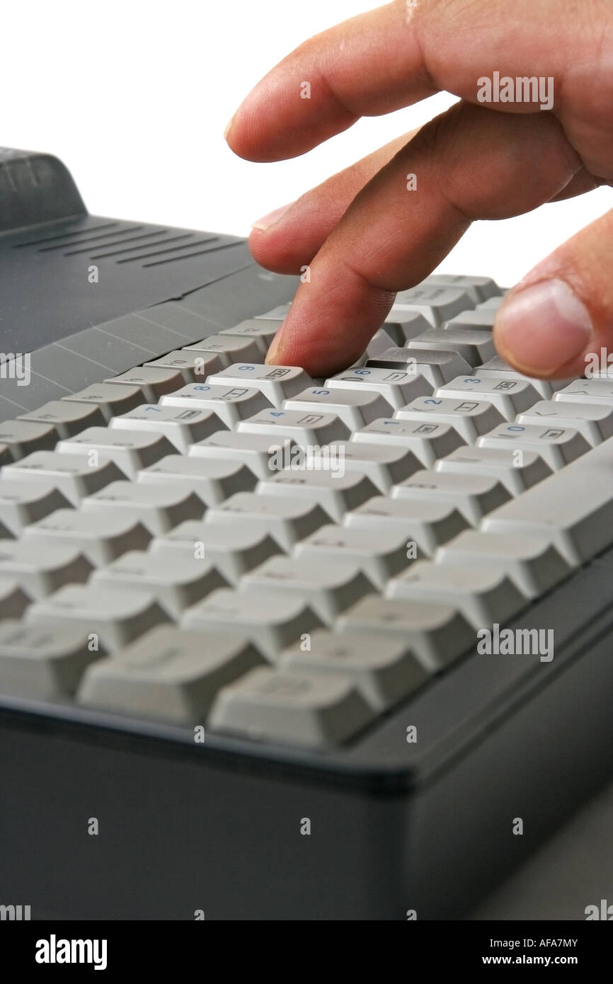 fingers pushing laptop keyboards Stock Photo - Alamy